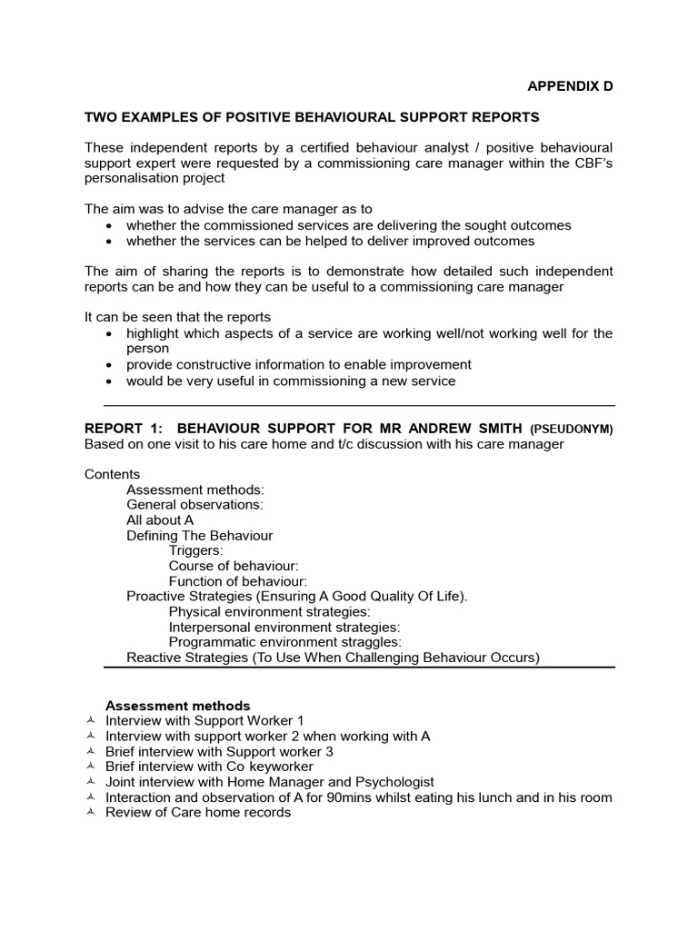 APPENDIX-D-CBF-Personalisation-Project | PDF | Behavior | Autism