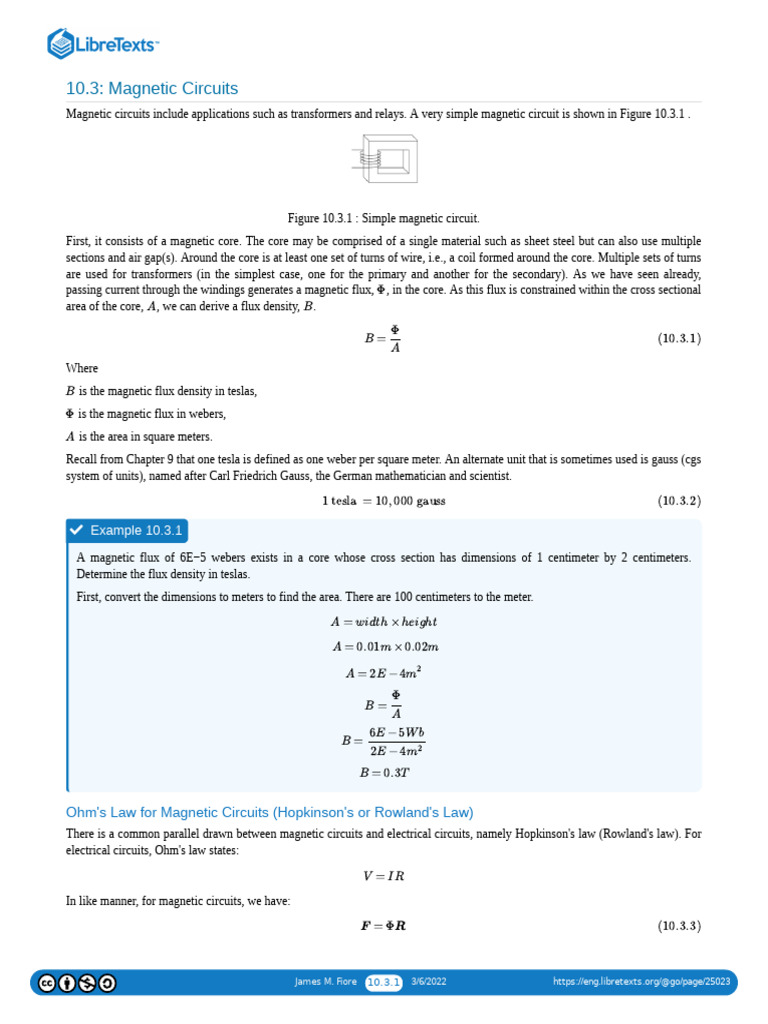 EE147 Lecture 1 Magnetic - Circuits | PDF | Inductor | Electricity