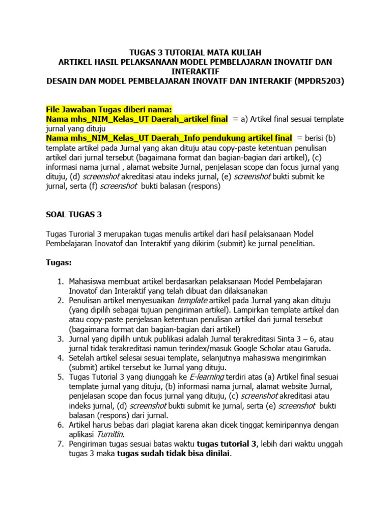 Format Tugas 3 Mpdr5203 20251 | PDF