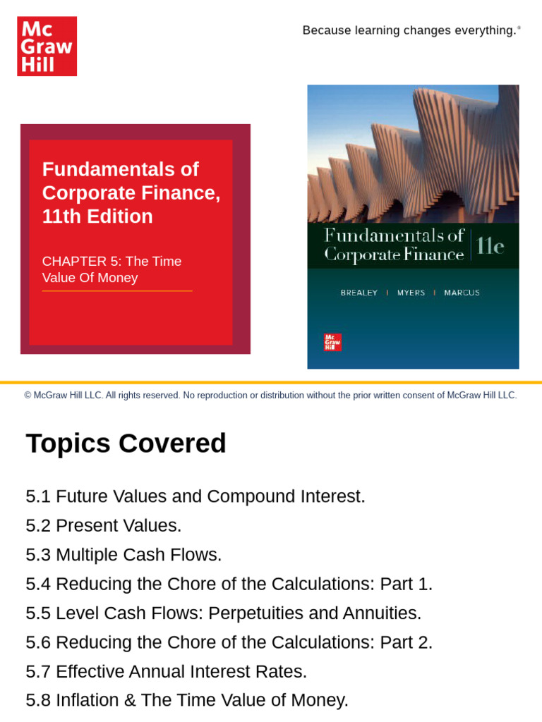 Brealey FCF 11e Ch05 PPT Accessible Slide11Revised | PDF | Present Value | Time Value Of Money