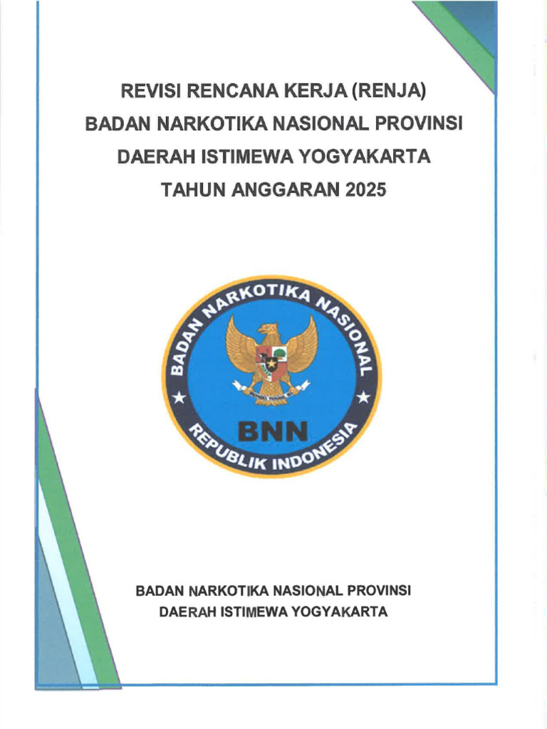 Renja BNNP DIY Tahun 2025 - Ok | PDF