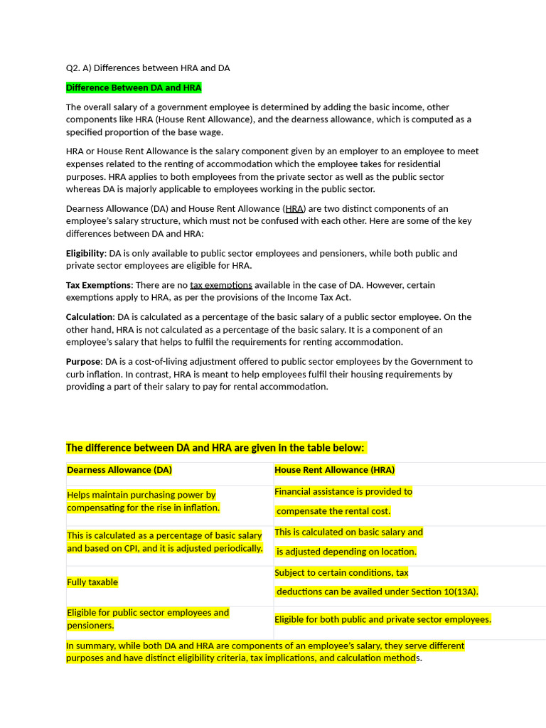 C.A Samarjit Questions Copensation | PDF | Cost Of Living | Life Annuity