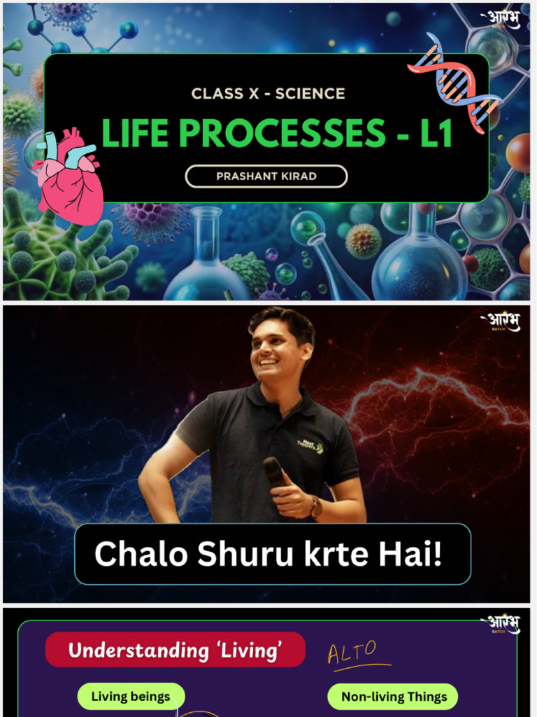 Life Processes L1 | PDF