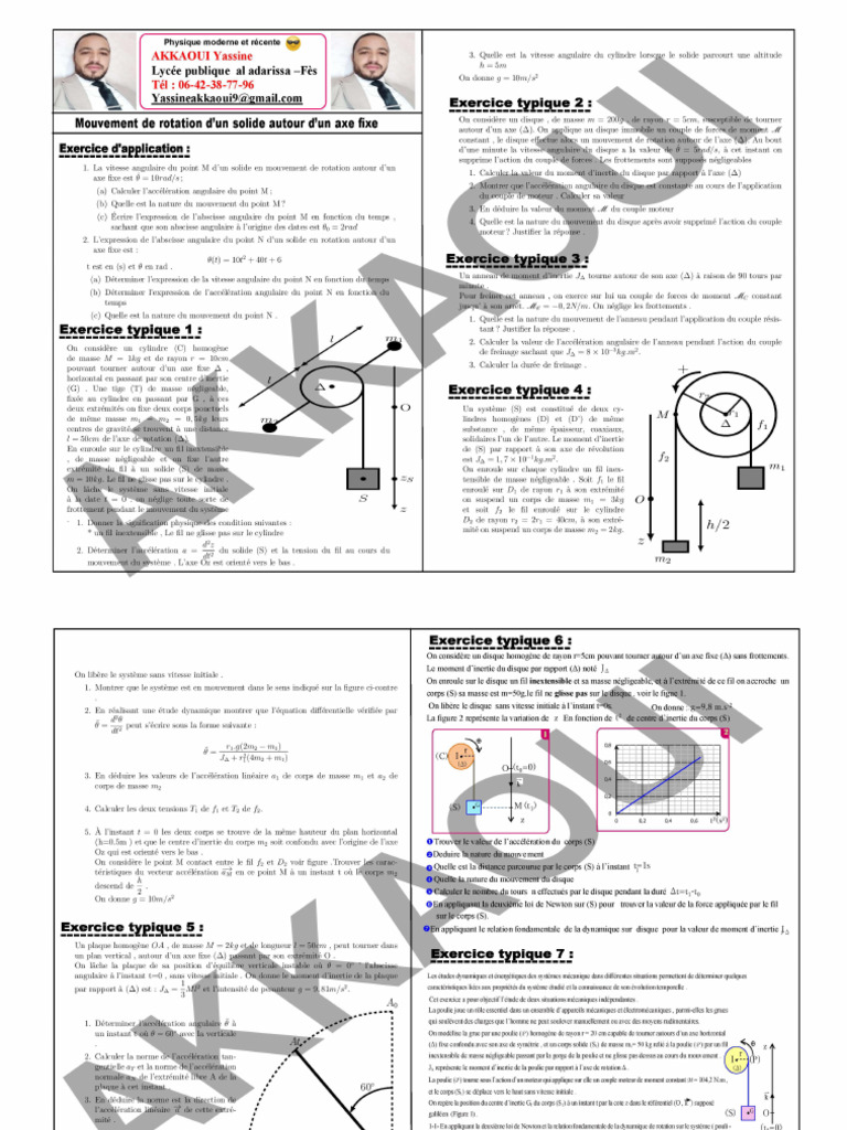 Deux Pages 1 Exercices de Rotation Im | PDF