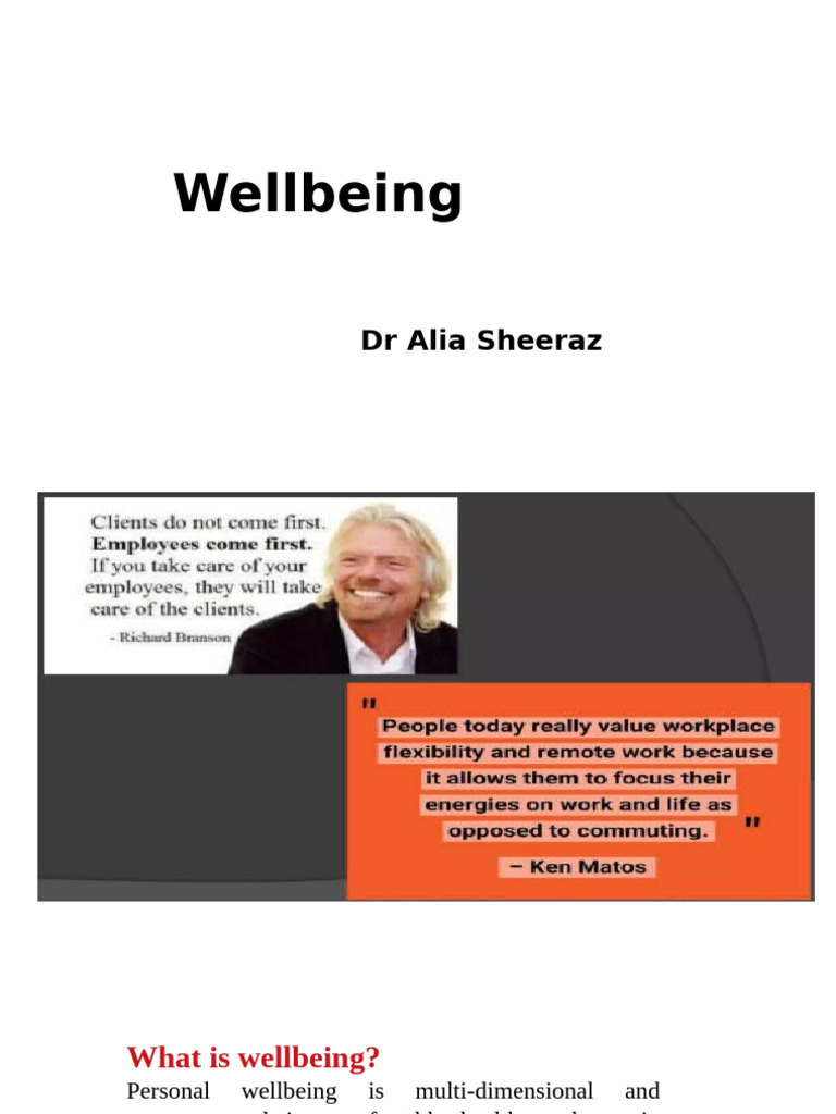 Human Wellbeing Presentation | PDF