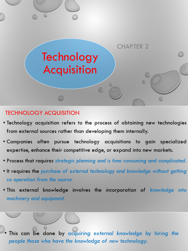 Technology Acquisition Strategies Explained | PDF | Mergers And ...