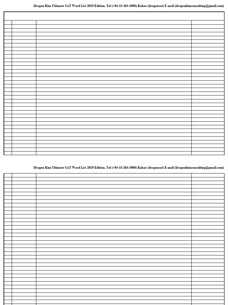 Ultimate+SAT+Word+List+2019+Edition | PDF | Altruism