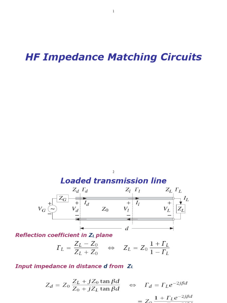 HFT L-04 - Impedance Matching 2023 | PDF