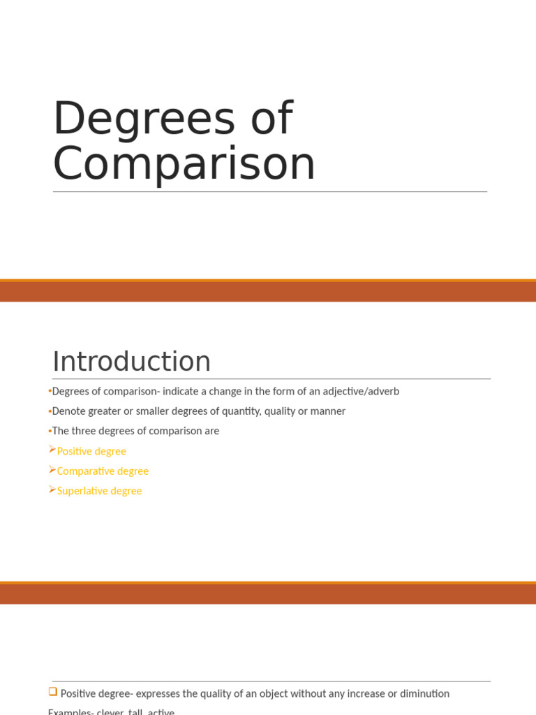 Understanding Degrees of Comparison | PDF | Semantic Units | Linguistic ...