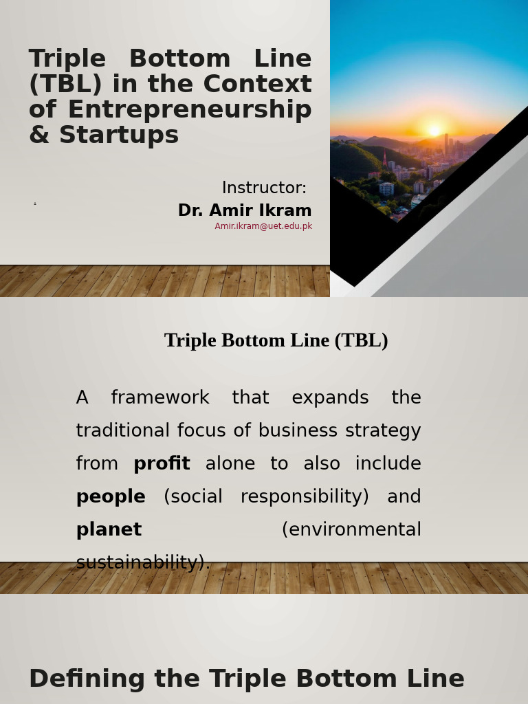 Entrepreneurship Triple Bottom Line | PDF | Sustainability | Efficient ...