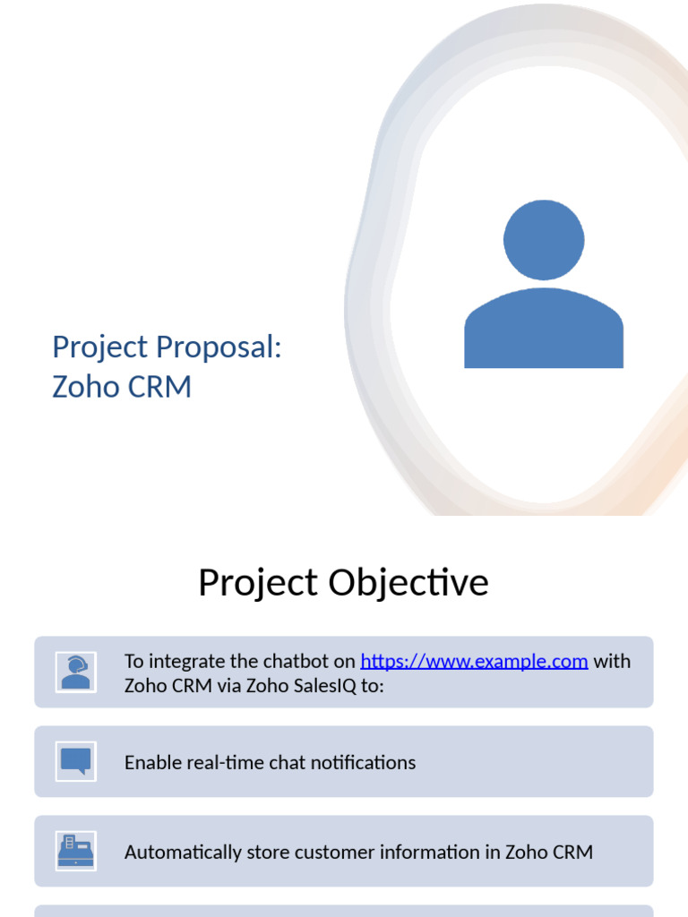 Zoho Chatbot CRM Integration Proposal | PDF