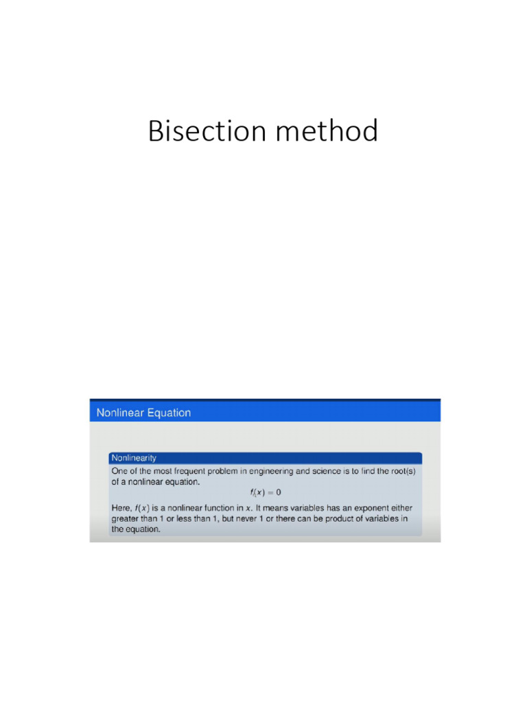 Bisection Method | PDF