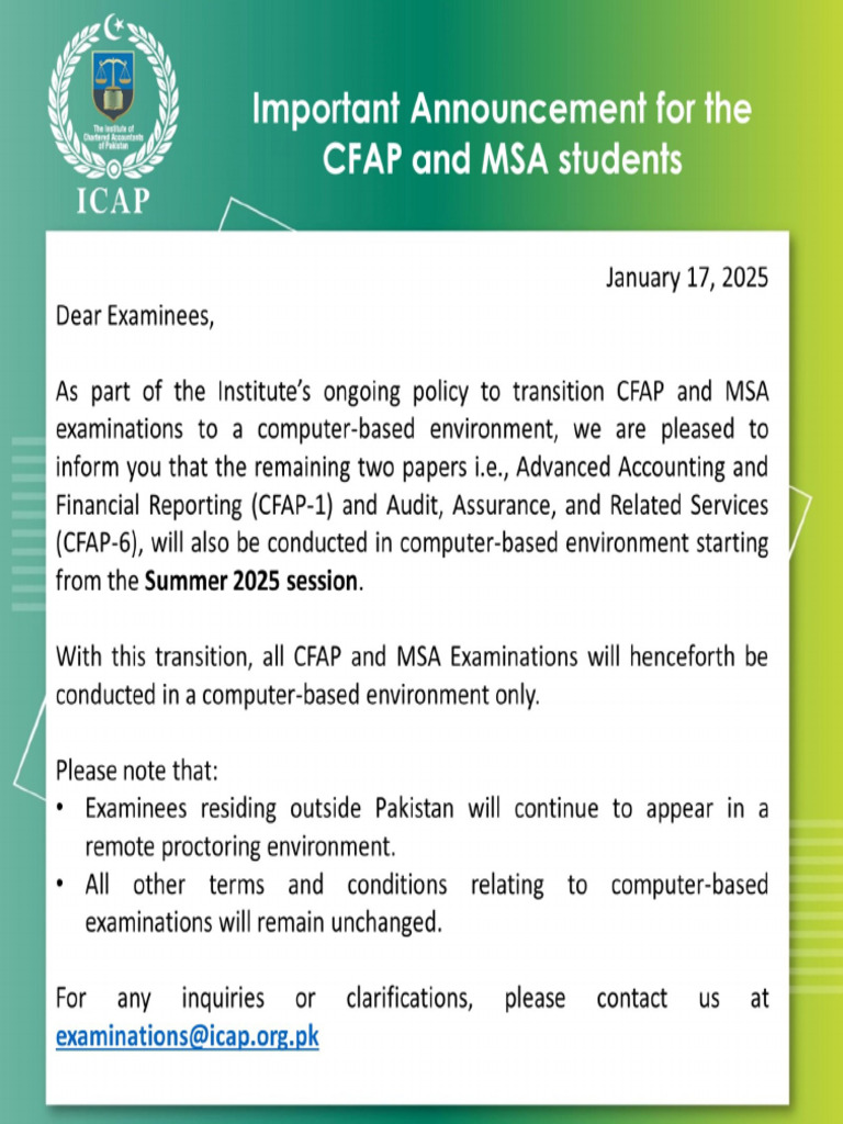 Additional Paper Announcement 17 Jan 2025 | PDF