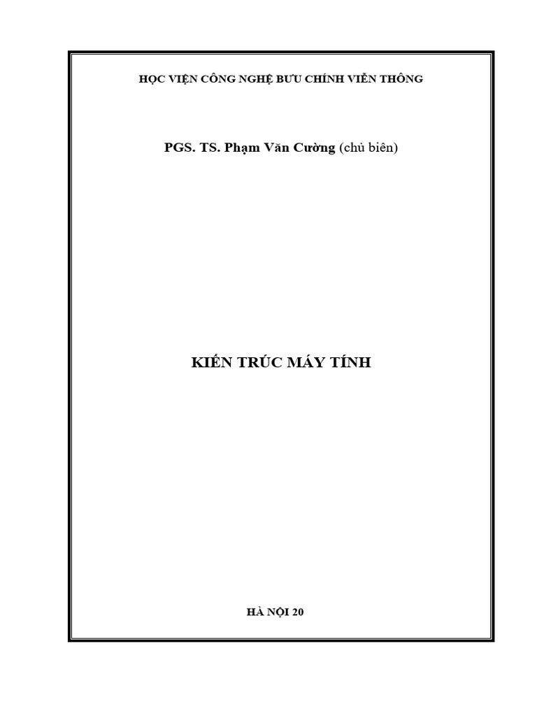 Giaotrinh-Kien Truc May Tinh-2024 (1) | PDF