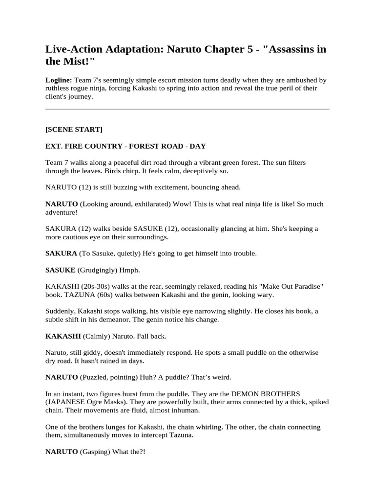 Naruto Live Action Adaptation - Chapter 5 | PDF