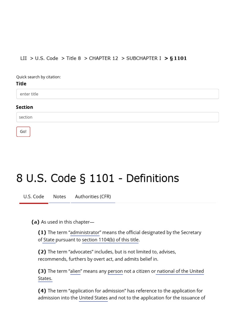 8 U.S. Code 1101passport - Definitions - U.S. Code - US Law - LII ...