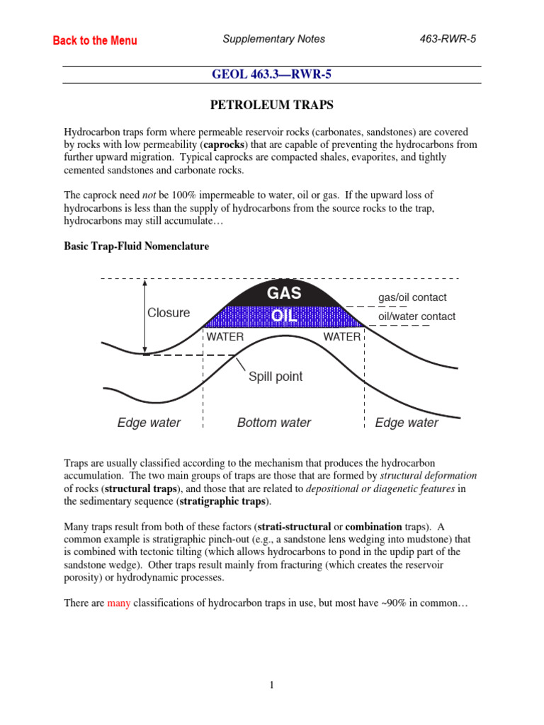 Geol 463 - Petroleum Traps | PDF | Petroleum Reservoir | Fault (Geology)