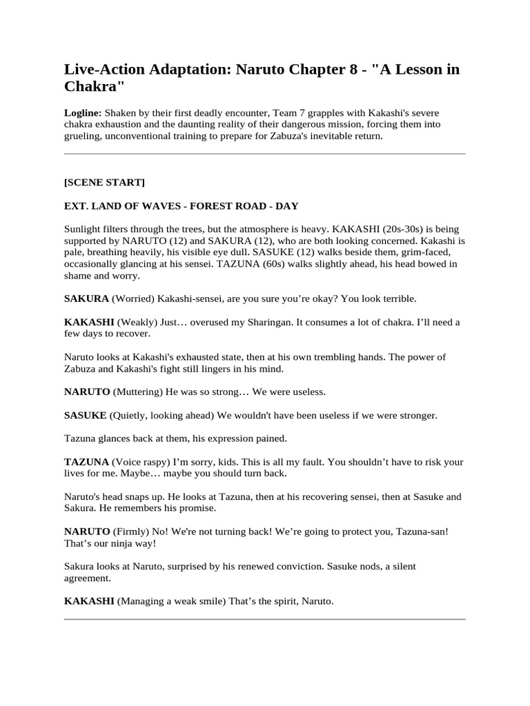 Naruto Live Action Adaptation - Chapter 8 | PDF