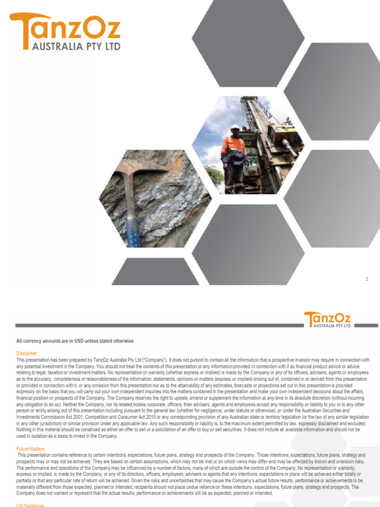 2022 Jan Tanzoz Australia Presentation | PDF | Graphite | Mining