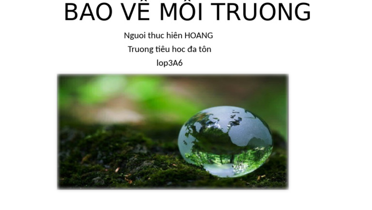 Bao Vê Môi Truong | PDF