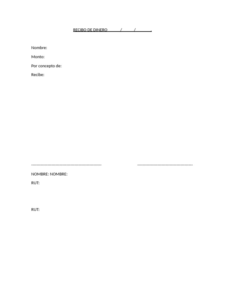 Recibo de Dinero | PDF