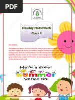 Holiday Homework-Grade 1 | PDF