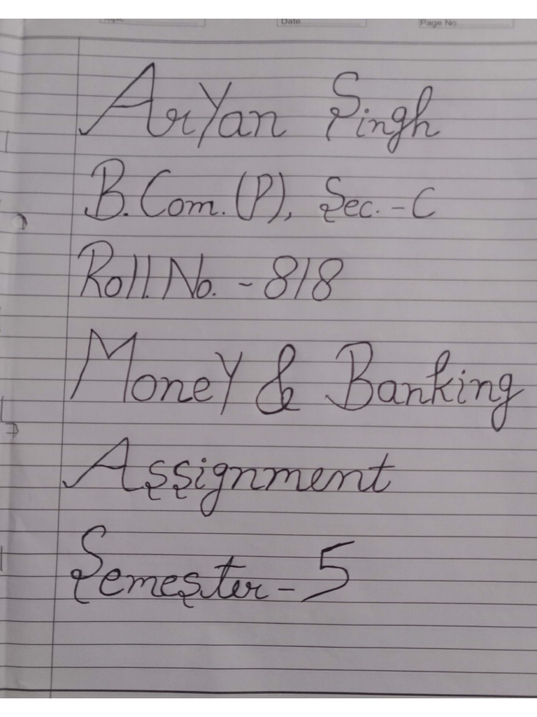 GE - Money and Banking Assignment | PDF