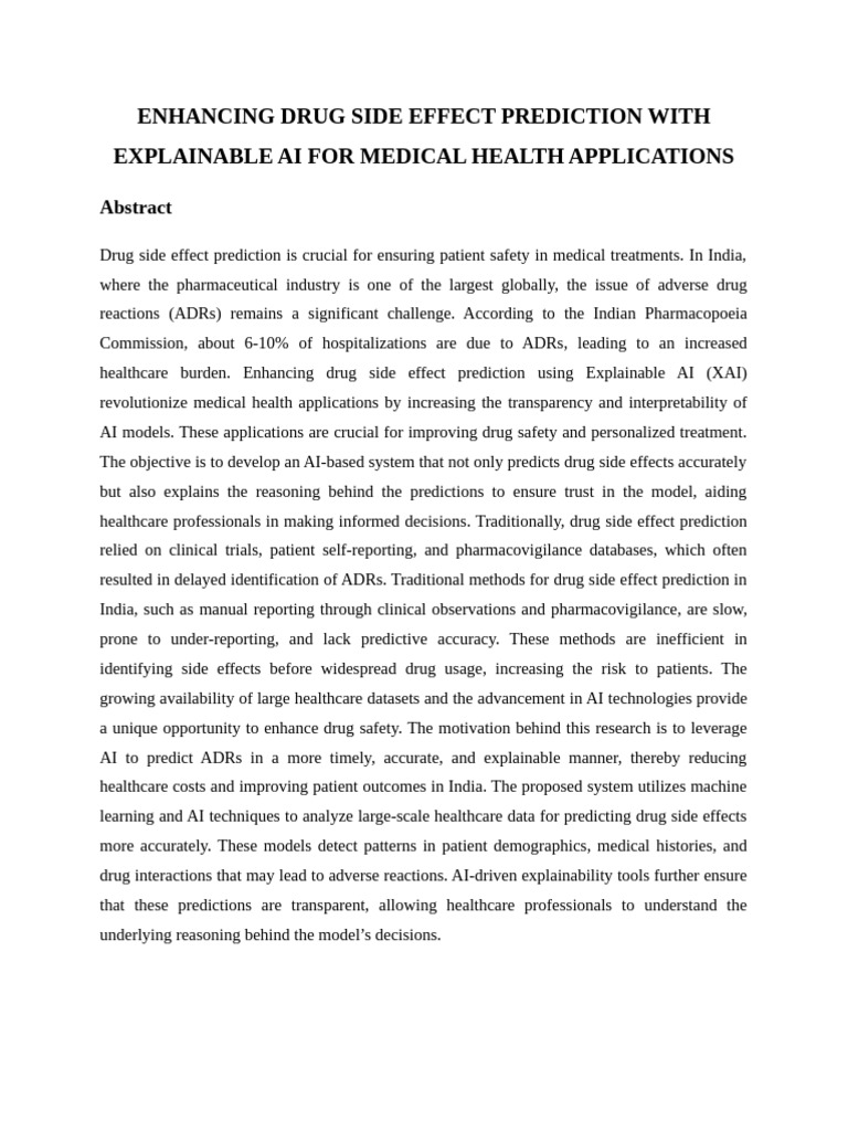 C10 Drug Side Effect Prediction | PDF | Pharmacovigilance | Machine Learning