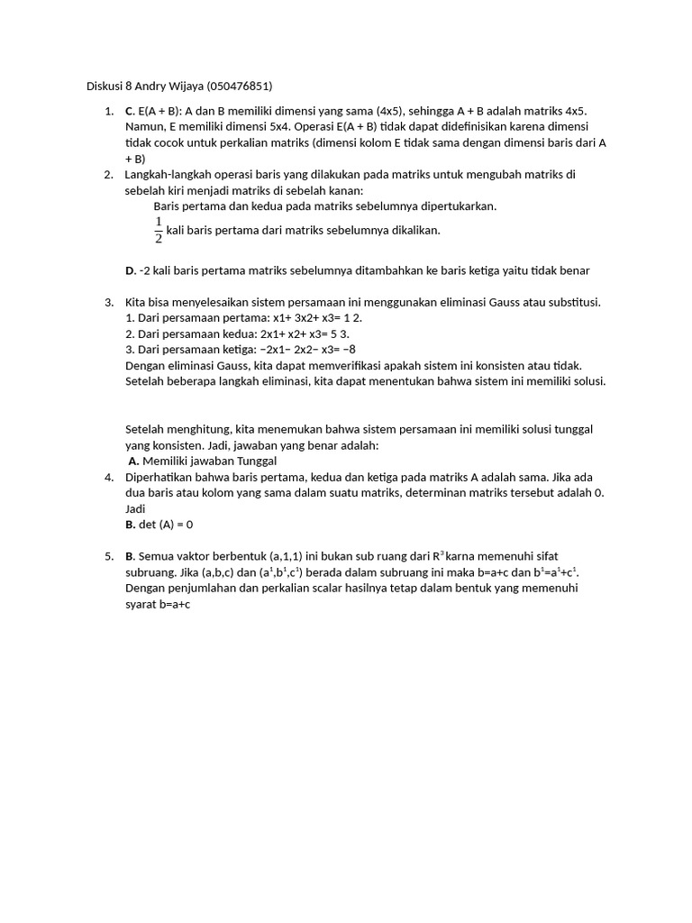 Diskusi 8 Andry Wijaya | PDF