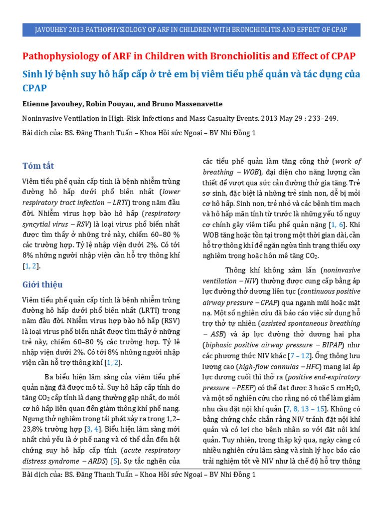 Javouhey 2013 Pathophysiology of ARF in Children With Bronchiolitis and ...