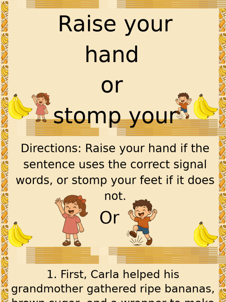 Raise Your Hand or Stomp Your Feet | PDF