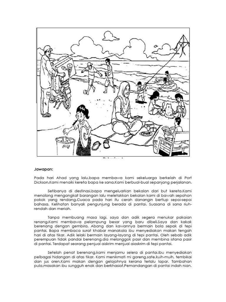 (T4) Berkelah Di Tepi Pantai Dan Jawapan | PDF