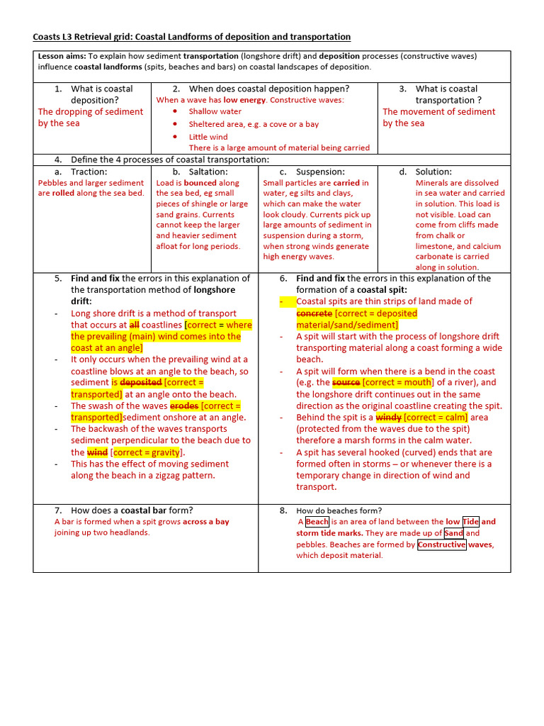 Coasts L3 retrieval grid ANS | PDF | Beach | Coast