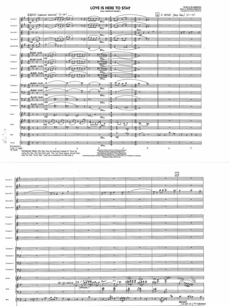 LOVE IS HERE TO STAY Score | PDF