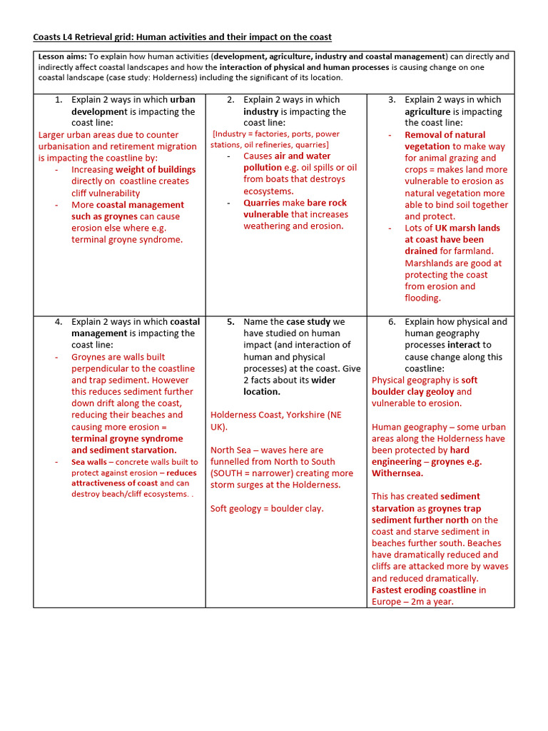 Coasts L4 Retrieval Grid ANS | PDF | Coast | Beach