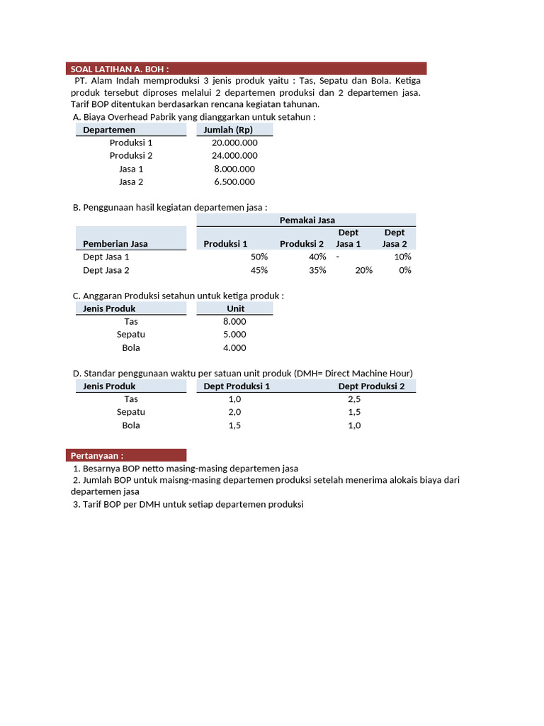 Soal Latihan A.bop | PDF