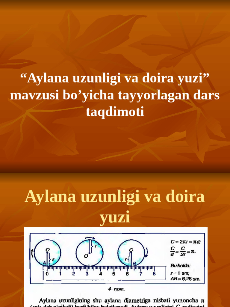 Go'Zal Aylana Uzunligi | PDF