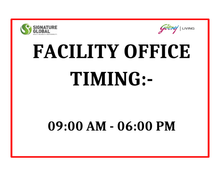Facility Office Timing | PDF