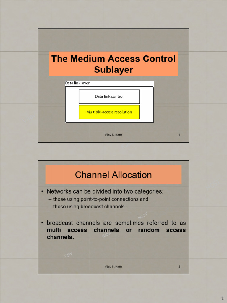 2.the Medium Access Control Sublayer | PDF | Channel Access Method ...