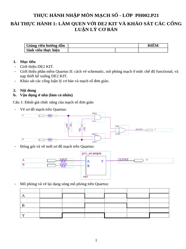 LAB01 DT - EXERCISE ThucHanhONha | PDF