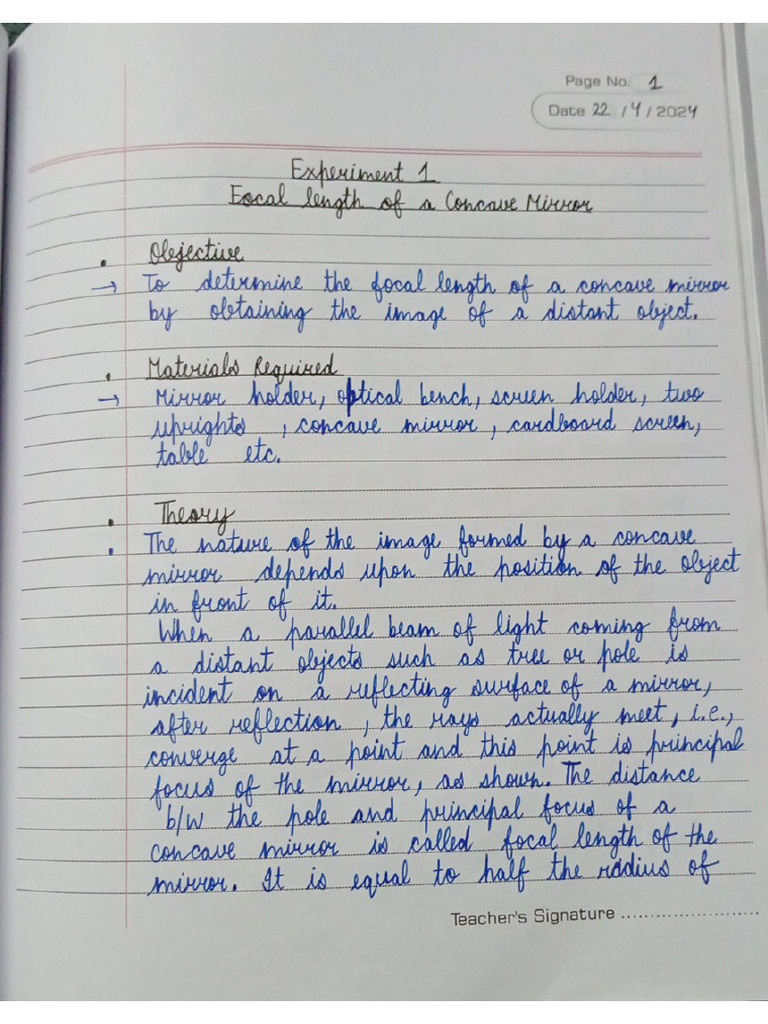 Class-10th Physics Practical File Work | PDF