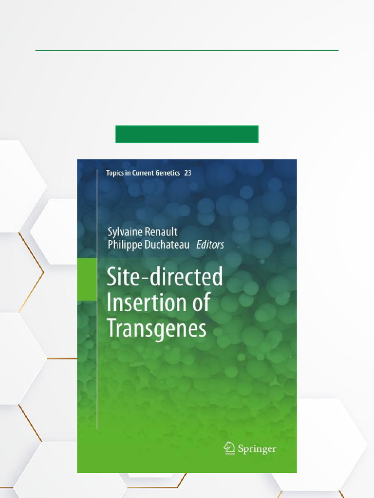 Site Directed Insertion of Transgenes Digital DOCX Download | PDF ...