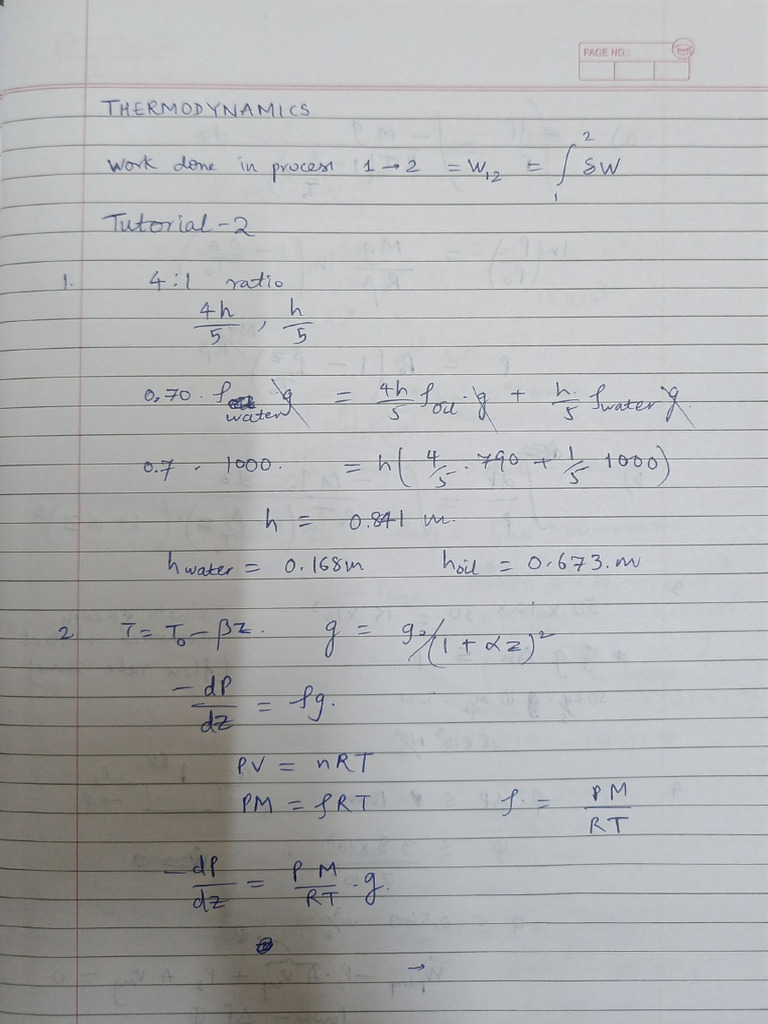 Thermo Tut Solutions | PDF