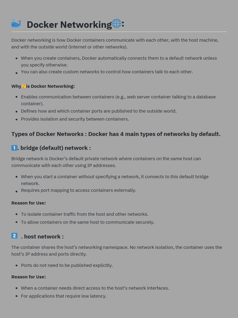 Docker Networking 1748010820 | PDF | Computer Network | Software Engineering