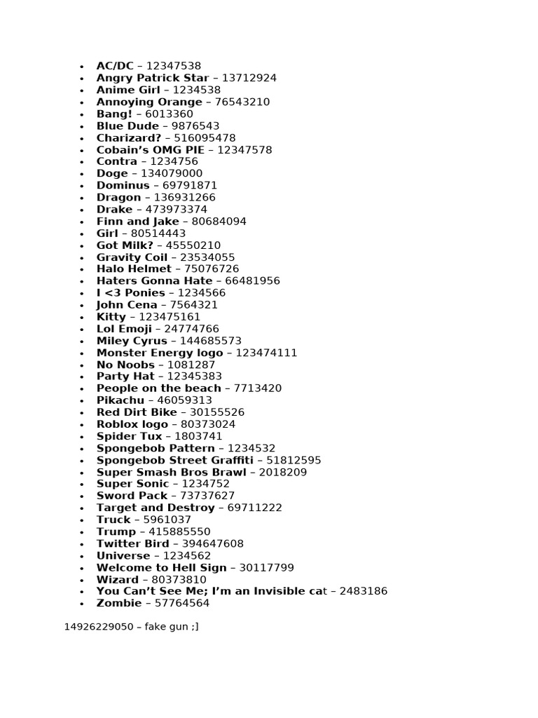 Kody Spray Mm2 | PDF