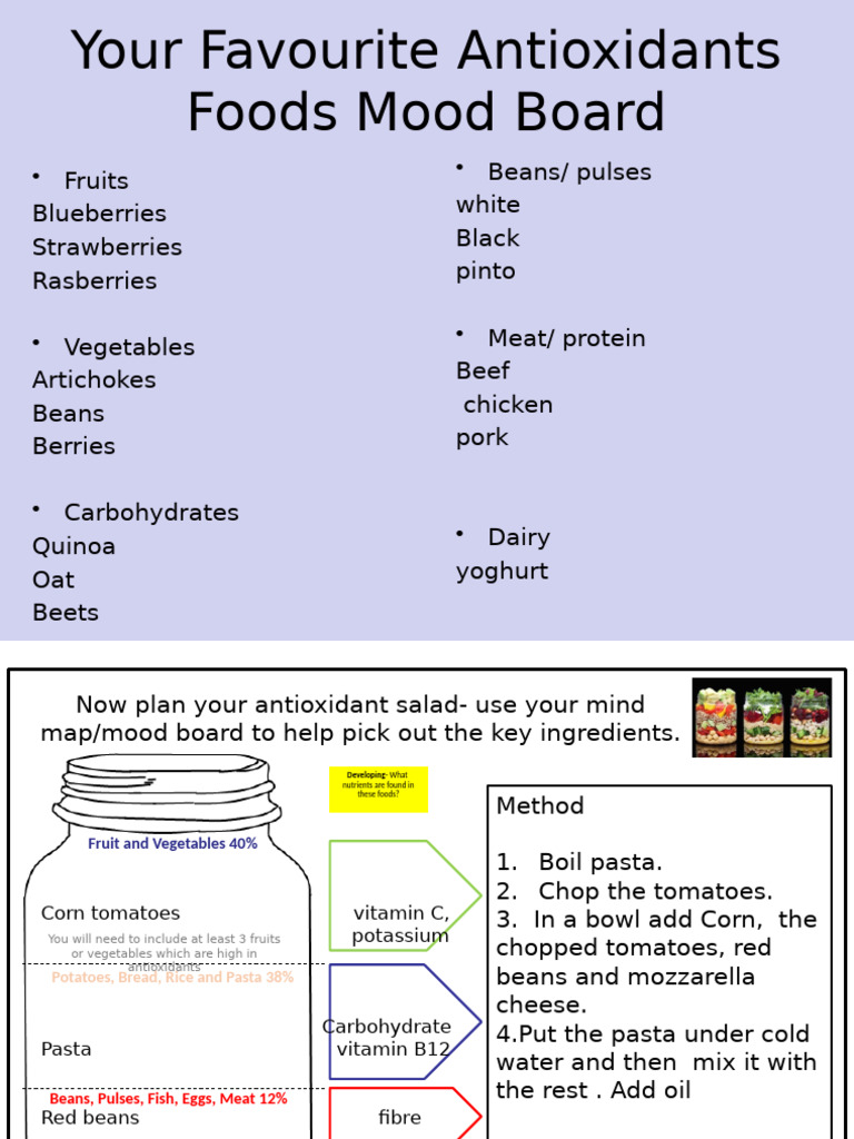 Task 3 - Antioxidants - Student Work Book | PDF | Foods | Vegetables
