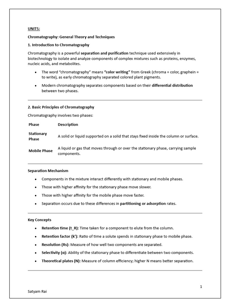 Bioprocess Engineering 2-UNIT5 | PDF | Chromatography | High ...