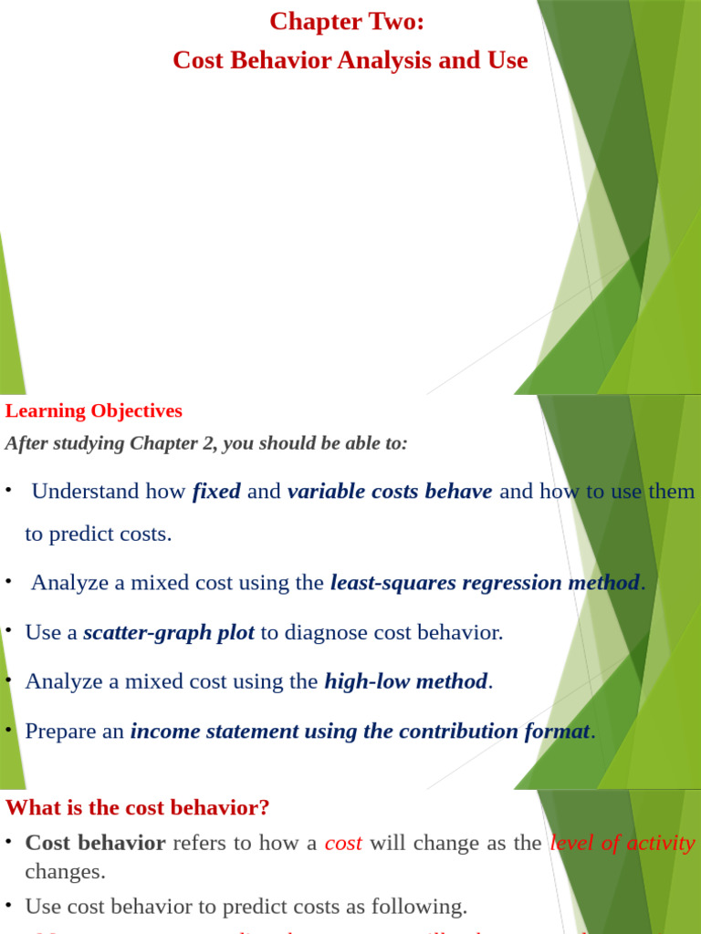 Chapter Two Cost Behaviour-2 | PDF | Least Squares | Linear Regression
