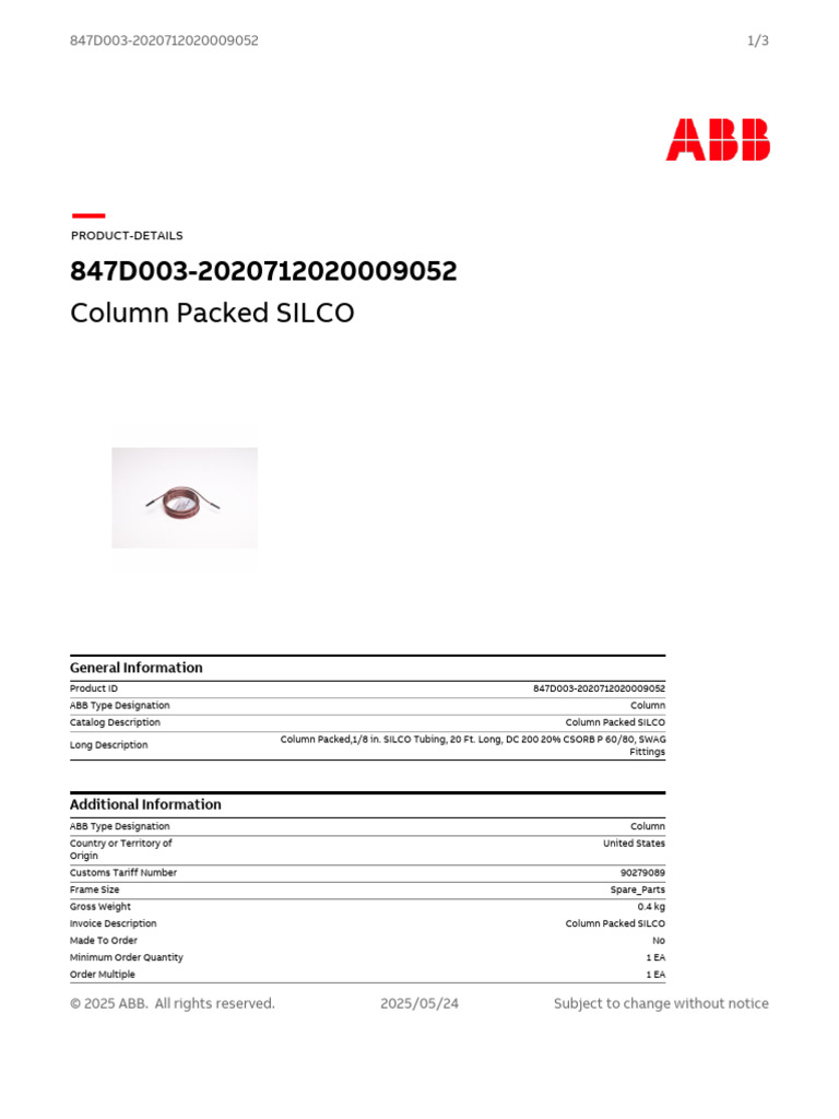 Column Packed SILCO: Product-Details | PDF | Gas Chromatography ...