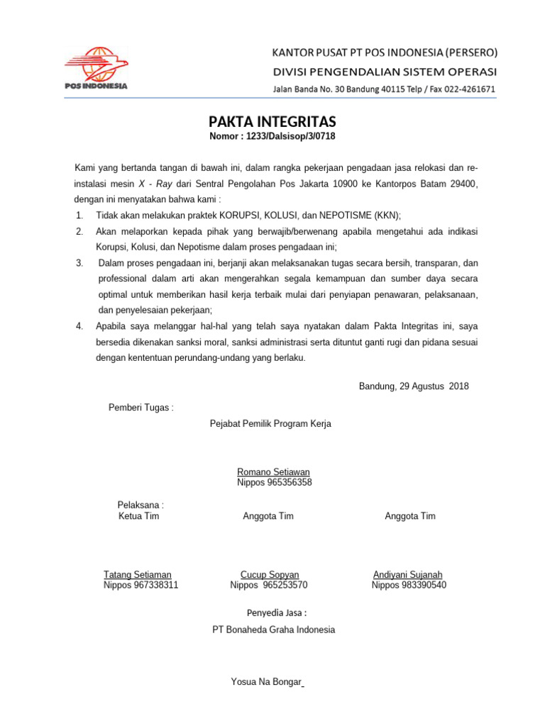 Fakta Integritas | PDF